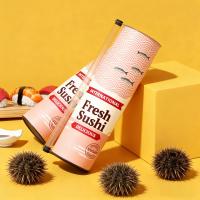 China Custom Eco-Friendly Food Grade Paper Composite Cans 5000 Units Push-Up Sushi Tube Packaging for sale