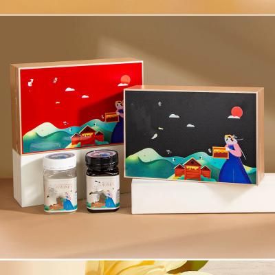 China Custom Black Magnetic Honey Box Food Grade Paper Cardboard Packaging 5000pcs MOQ for sale