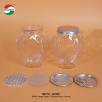 China 650ml Rhombus PET Plastic Jar with Screw Lid Food Grade Clear Container for Candy Snacks for sale