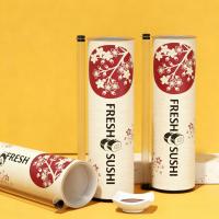 China Eco-Friendly Food Grade Paper Composite Can Push-Up Sushi Tube Packaging 5000 Units for sale