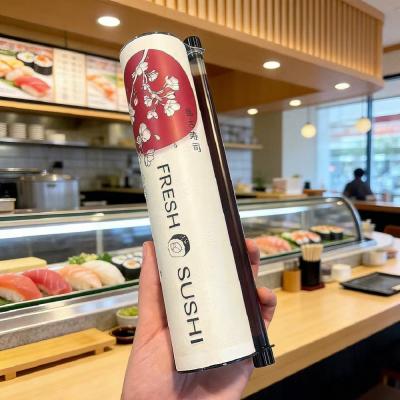 China Eco-Friendly Food Grade Paper Composite Can Push-Up Sushi Tube Packaging 5000 Units for sale