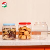 China 2000ml 2200ml 2625ml Wide Mouth Candy Jar Plastic PET Storage Container Packaging with Screw Cap for sale