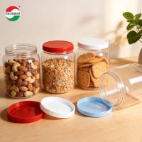 China 2000ml 2200ml 2625ml Wide Mouth Candy Jar Plastic PET Storage Container Packaging with Screw Cap for sale