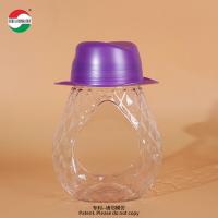 China 670ml PET Hat-Shaped Bottle with Teardrop Body and Transparent Screw Cap for sale