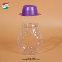 China 670ml PET Hat-Shaped Bottle with Teardrop Body and Transparent Screw Cap for sale