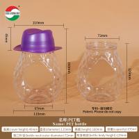China 670ml PET Hat-Shaped Bottle with Teardrop Body and Transparent Screw Cap for sale