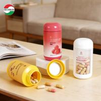 China Transparent Medicine Bottle Lightweight Durable HDPE Plastic Bottle Screw Cap Cylindrical Shape Customizable Printing Suitable Containing for sale