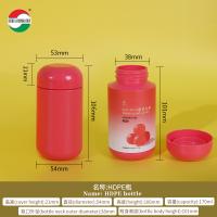 China Transparent Medicine Bottle Lightweight Durable HDPE Plastic Bottle Screw Cap Cylindrical Shape Customizable Printing Suitable Containing for sale