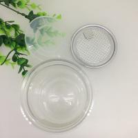 China Aluminum Pull Tab Lid Clear Plastic Cylinder Containers/Food Packaging Canister for sale