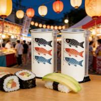 China Custom Printed Food Grade Sushi Push Pop Tube 16.8mm to 151.3mm Diameter Takeaway Box for sale
