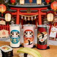 China Custom Printed Food Grade Sushi Push Pop Tube 16.8mm to 151.3mm Diameter Takeaway Box for sale