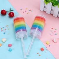 China Custom PP Plastic Sushi Roll Push Up Pop Tube Packaging Container with Lid 16.8mm to 151.3mm for sale