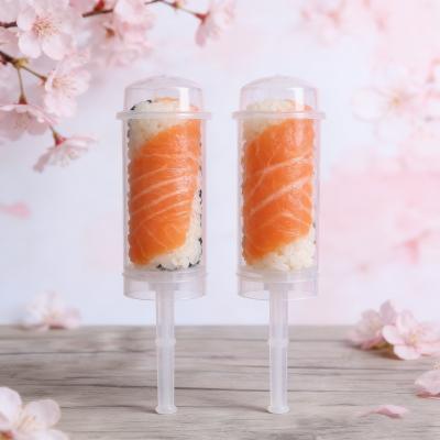 China Custom PP Plastic Sushi Roll Push Up Pop Tube Packaging Container with Lid 16.8mm to 151.3mm for sale