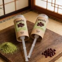 China Food Grade Eco Friendly PP Plastic Sushi Paper Roll Push Up Tube Cylinder Container with Lid 16.8mm to 151.3mm for sale