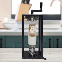 China Manual Plastic Can Pressing Sealing Machine for 52mm Diameter PET Beverage Cans for sale