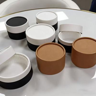China Custom Food Grade Kraft Paper Tube Packaging Cylinder Cardboard Box for Cake Dessert Canister 5000pcs MOQ for sale