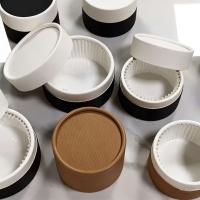 China Custom Food Grade Kraft Paper Tube Packaging Cylinder Cardboard Box for Cake Dessert Canister 5000pcs MOQ for sale
