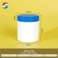 China Custom Logo White HDPE Supplement Bottle 90mm Child Resistant Cap 500ml Medicine Bottle for sale