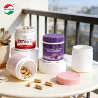 China Food Grade HDPE Vitamin Bottles 500ml 1000ml Colored Capsule Shape Sealed Containers for sale
