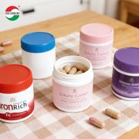 China Food Grade HDPE Vitamin Bottles 500ml 1000ml Colored Capsule Shape Sealed Containers for sale