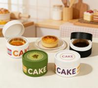 China Eco-Friendly Food Grade Paper Tube 500ml Capacity Custom Logo Baking Cake Dessert Packaging for sale