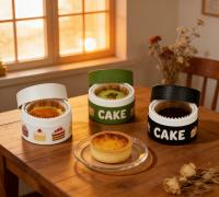 China Biodegradable Kraft Paper Tube Food Packaging 500ml Cake Dessert Canister SGS FDA ISO Certified for sale