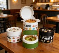 China Biodegradable Kraft Paper Tube Food Packaging 500ml Cake Dessert Canister SGS FDA ISO Certified for sale