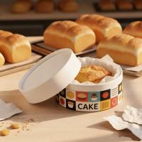 China Biodegradable Kraft Paper Tube Food Packaging 500ml Cake Dessert Canister SGS FDA ISO Certified for sale