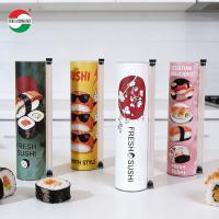 China Custom Printed Biodegradable Sushi Push Pop Paper Tube Packaging Food Grade 5000pcs MOQ for sale