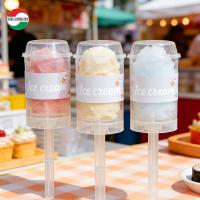 China Custom Clear PET Plastic Cylinder 100ml Screw Lid Food Grade Sushi Candy Jelly Container for sale