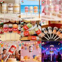 China Custom Clear PET Plastic Cylinder 100ml Screw Lid Food Grade Sushi Candy Jelly Container for sale