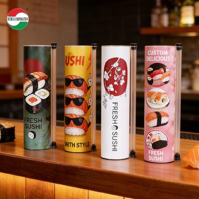 China OEM 52mm 220mm Sushi Push-Up Tube and PP Sauce Tube Set for Soy Sauce Syrup Takeaway Condiments Food Packaging for sale