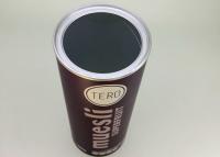 China 83mm Diameter 230mm Height Food Grade Kraft Paper Oatmeal Container with Aluminium Foil Lining for sale