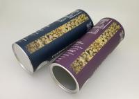 China 83mm Diameter 230mm Height Food Grade Kraft Paper Oatmeal Container with Aluminium Foil Lining for sale