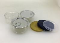 China 65 x 32mm Clear Pet Jars With Easy Open End And Plastic Cap For Canabis Packaging for sale