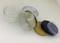 China 65 x 32mm Clear Pet Jars With Easy Open End And Plastic Cap For Canabis Packaging for sale