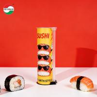 China Food Grade Biodegradable Sushi Paper Tube with Custom UV Printing for Disposable Sushi Packaging for sale