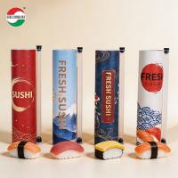 China Food Grade Eco Friendly Sushi Push Pop Paper Tube Container with Customized Logo for sale