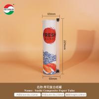 China Food Grade Eco Friendly Sushi Push Pop Paper Tube Container with Customized Logo for sale