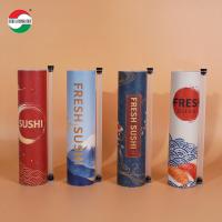 China Food Grade Eco Friendly Sushi Push Pop Paper Tube Container with Customized Logo for sale