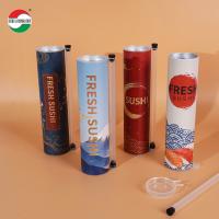 China Food Grade Eco Friendly Sushi Push Pop Paper Tube Container with Customized Logo for sale