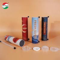 China Food Grade Eco Friendly Sushi Push Pop Paper Tube Container with Customized Logo for sale