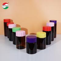 China Food Grade PET Plastic Jar with Anti-slip Striped Screw Cap and Transparent Design for Storage for sale