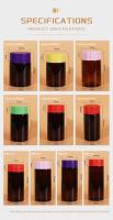 China Food Grade PET Plastic Jar with Anti-slip Striped Screw Cap and Transparent Design for Storage for sale