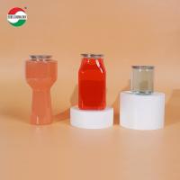 China Food Grade Clear 500ml PET Beverage Cans Empty Transparent Juice Can With Peel Off Lid for sale