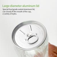 China Food Grade PET Transparent Beverage Cans Empty Clear Plastic Soda Iced Coffee Can Custom Silk Print Logo With Peel Off Aluminum Lid for sale