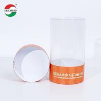 China Food Grade Clear PVC Cylinder Paper Tube Gift Box Custom Silk Print Logo Round Transparent Paper Can for sale