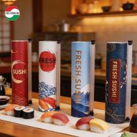 China New Design Eco-Friendly Custom Printed Food Grade Pop Push Sushi Recycled Craft Paper Materials for Wholesale Retail Sushi Tube for sale