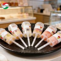 China Custom Printed Eco-Friendly PP Plastic Cylinder Push-Up Tube for Serving Cake and Sushi Food Use for sale