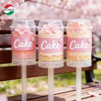 China Custom Printed Eco-Friendly PP Plastic Cylinder Push-Up Tube for Serving Cake and Sushi Food Use for sale